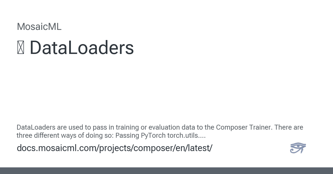 💿 DataLoaders - Composer