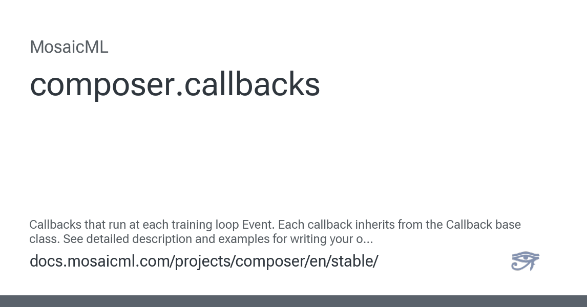 composer.callbacks - Composer