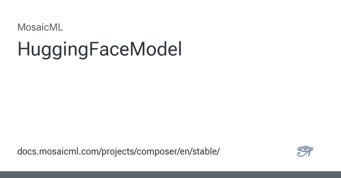 HuggingFaceModel - Composer