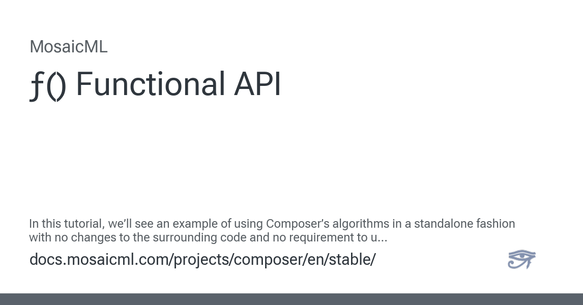 ƒ() Functional API - Composer