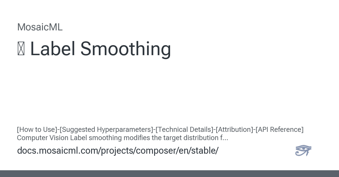 🧈 Label Smoothing - Composer