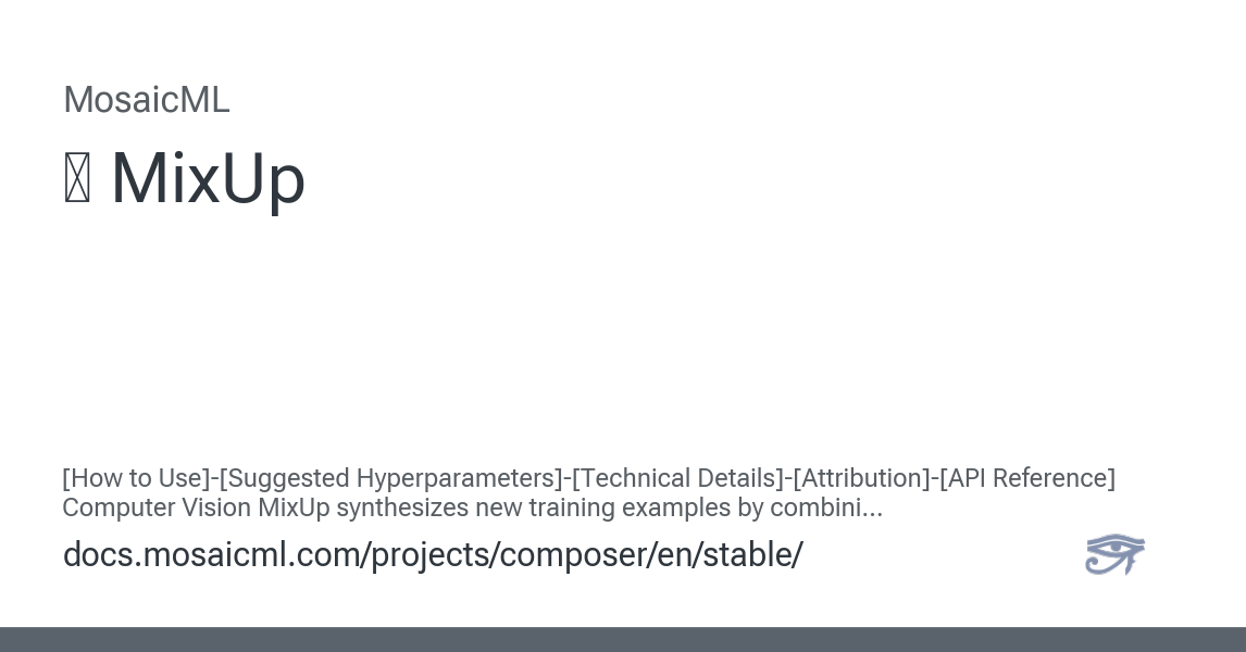 🥣 MixUp - Composer