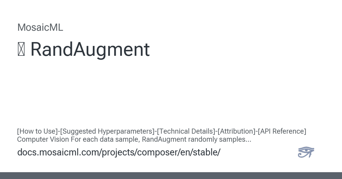 🎲 RandAugment - Composer