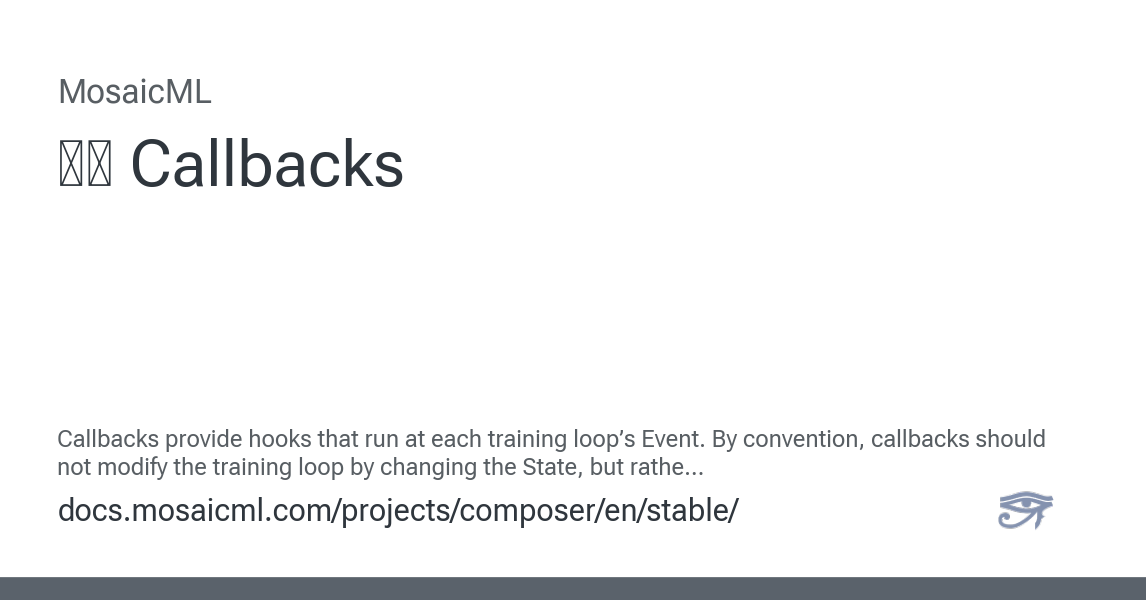 ☎️ Callbacks - Composer ☎️ Callbacks - Composer